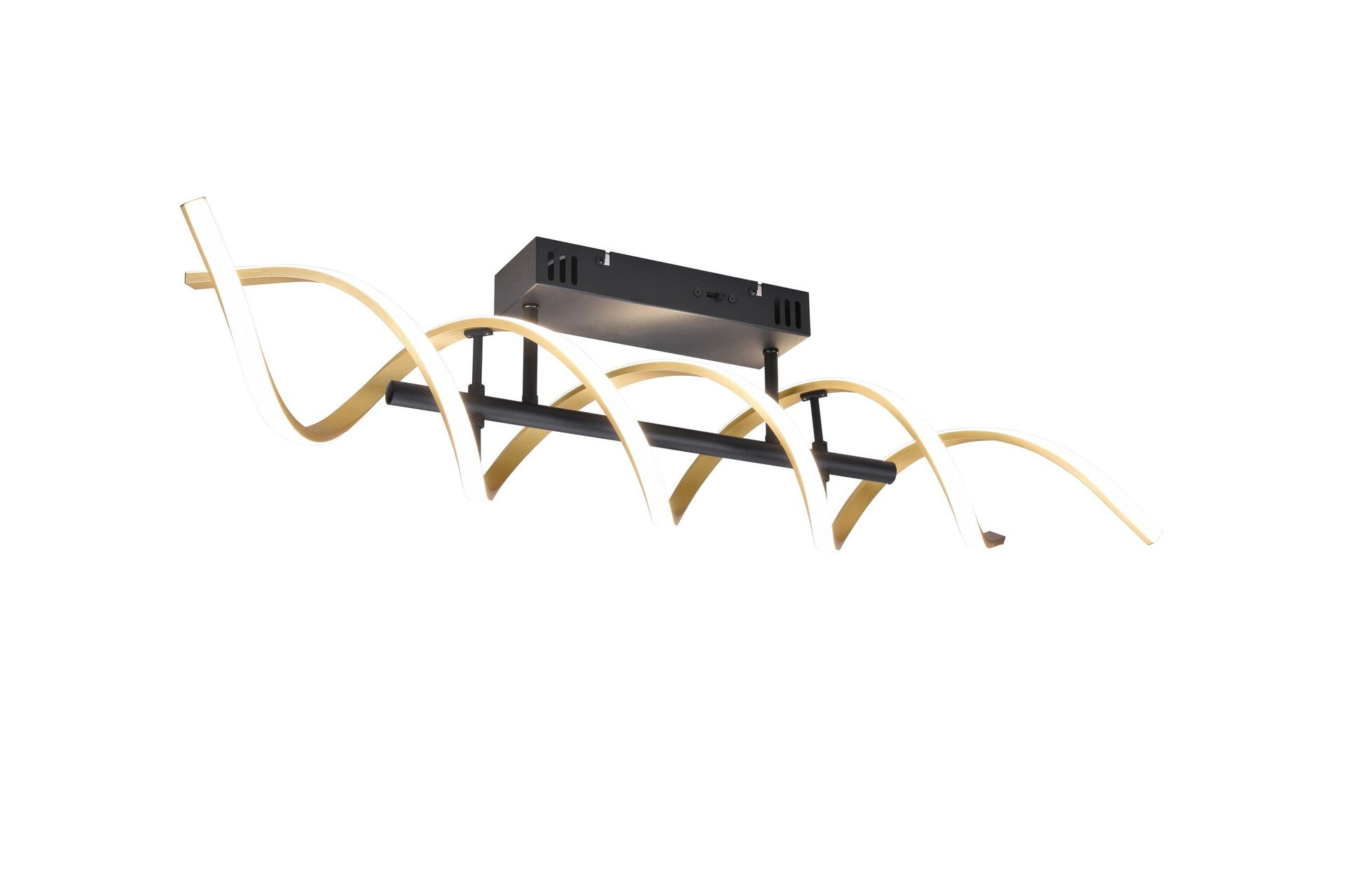Trio Lighting Trio Lighting Sequence LED plafond mat messing/matsort ...