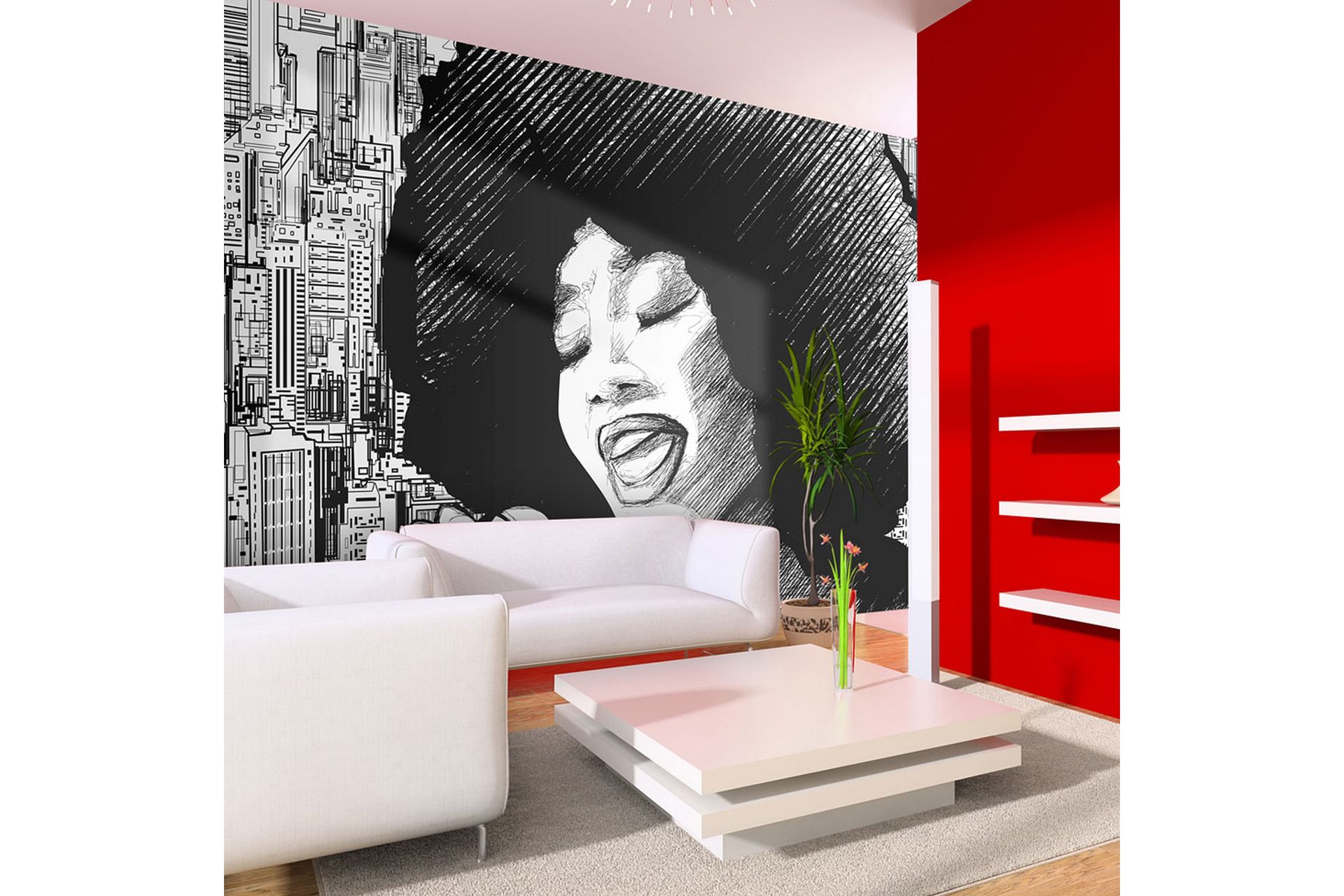 Fototapet Jazz Sangerinde 350x270 Artgeist sp. z o. o. - Boligtilbehør ...