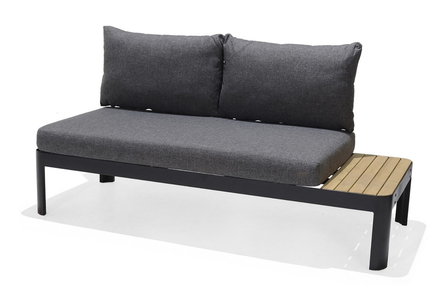 Lifestyle Garden Portals 2-Pers Sofa Sort/Træ - Havemøbler | Trademax