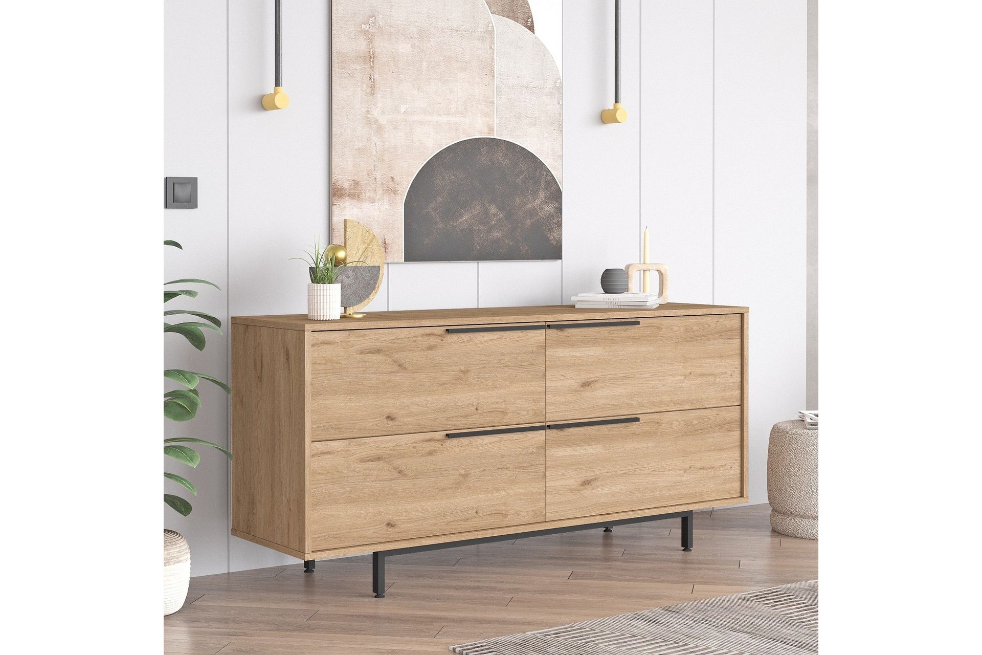 Liyakat Konsolbord 160 cm Valnød finér - Opbevaring | Trademax