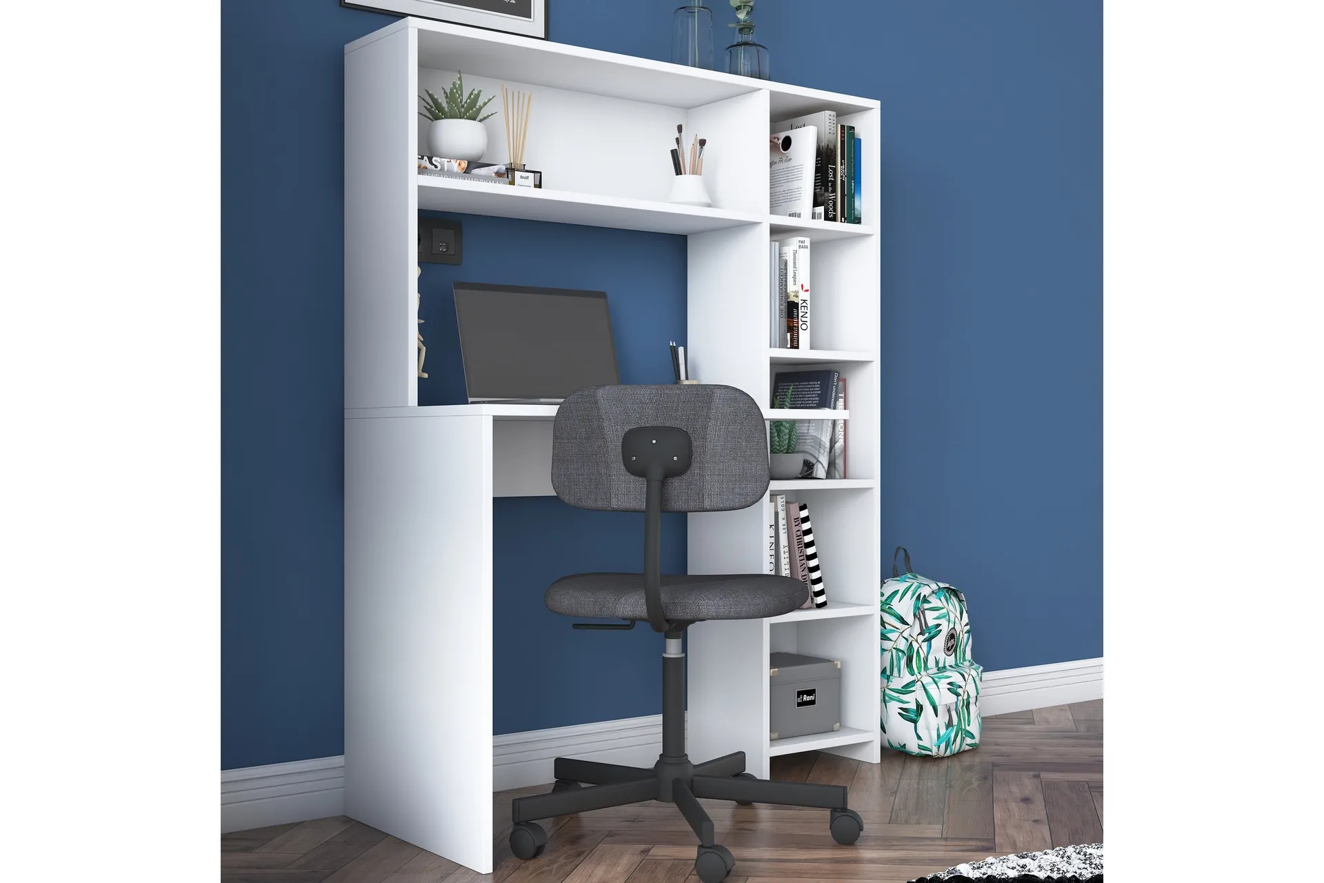 Freal Skrivebord 113 cm Hvid - Møbler | Trademax