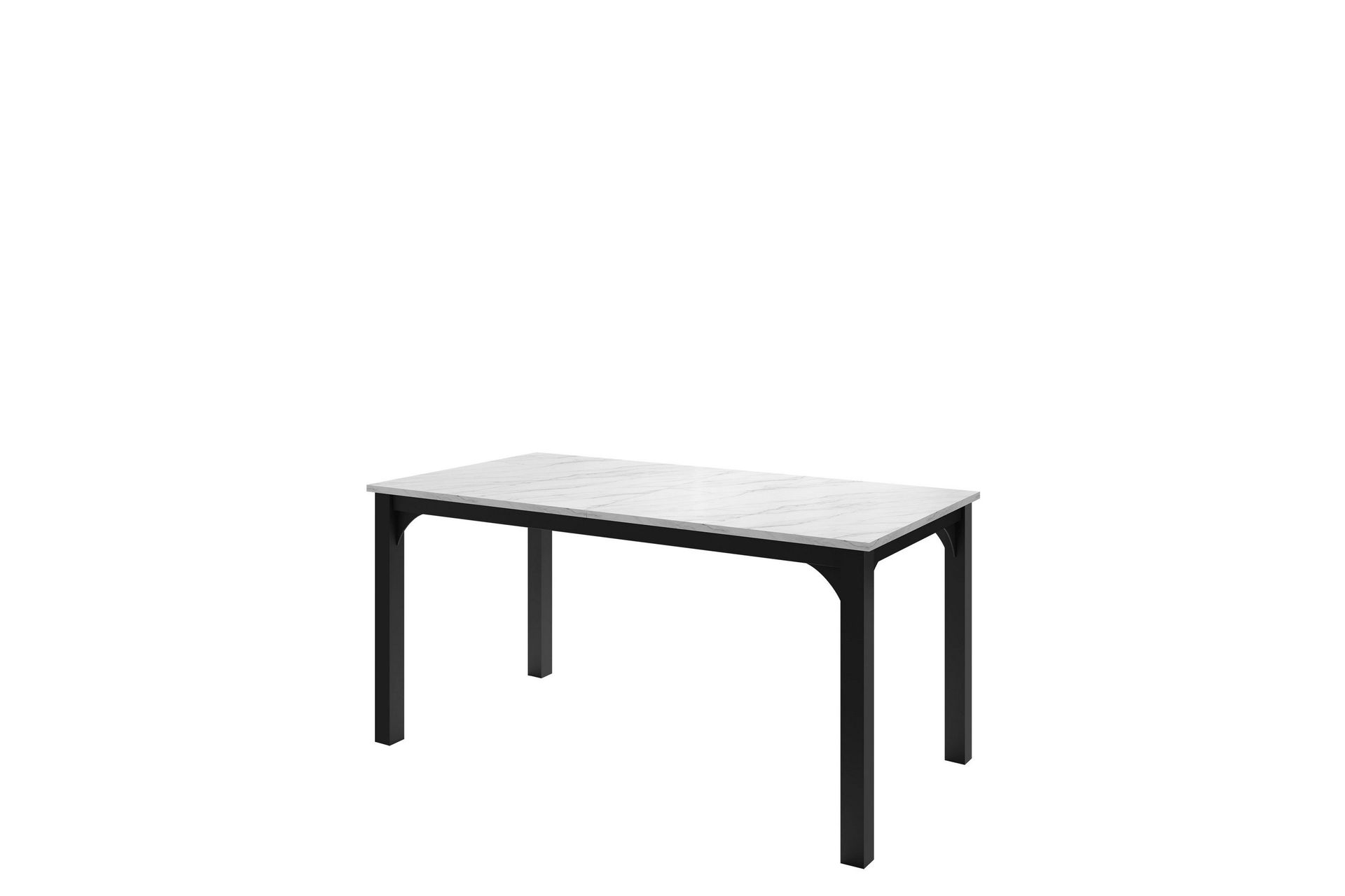 Millport Spisebord 198 cm Sort Og Hvid - Møbler | Trademax