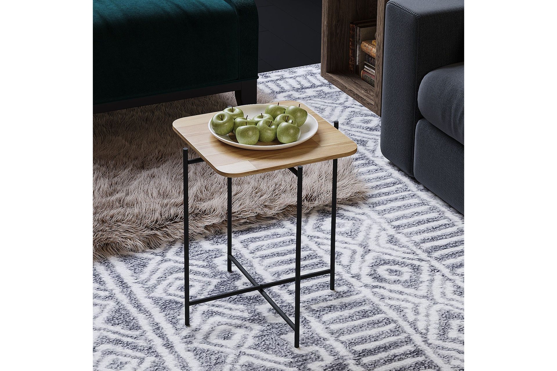 Mamta Sofabord 46 cm Sort/Nature - Møbler | Trademax