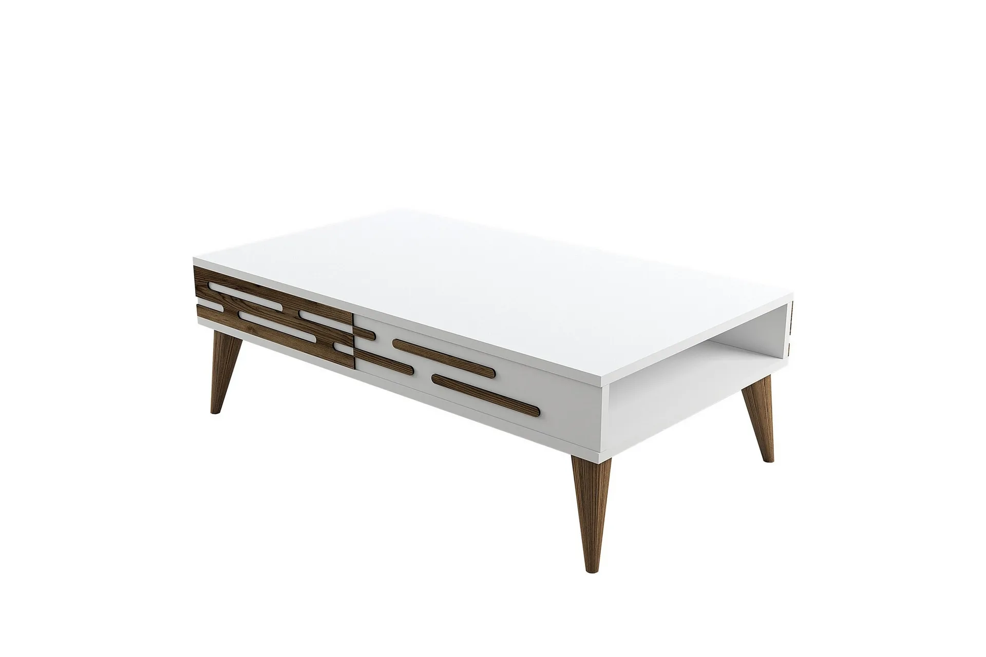 Valensiya Sofabord 105 cm Valnød/Hvid - Møbler | Trademax