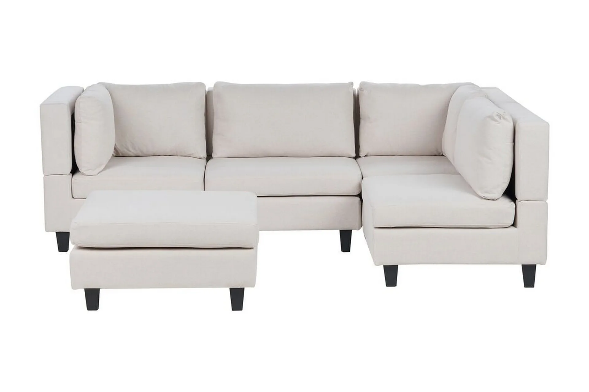 Buck Modulsofa 4-personers Beige/Sort - Møbler | Trademax
