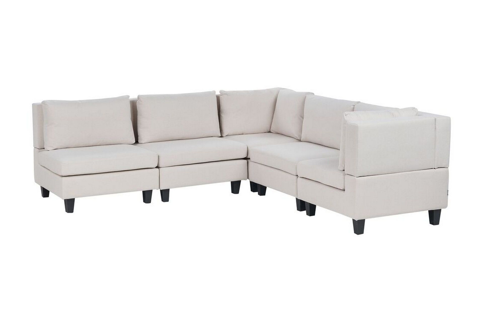 Buck Modulsofa 5-personers Beige/Sort - Møbler | Trademax