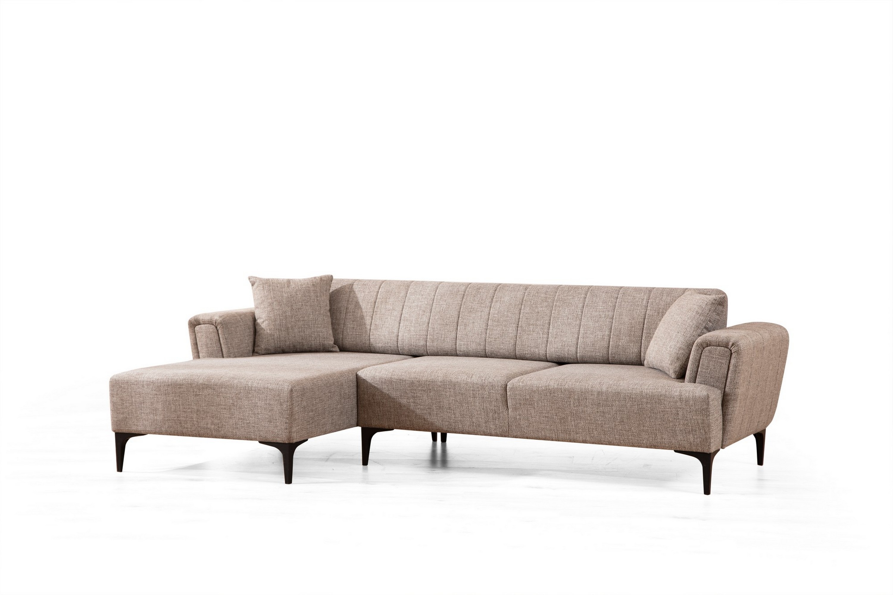 Lilesville Sovesofa med chaiselong Lysebrun - Møbler | Trademax