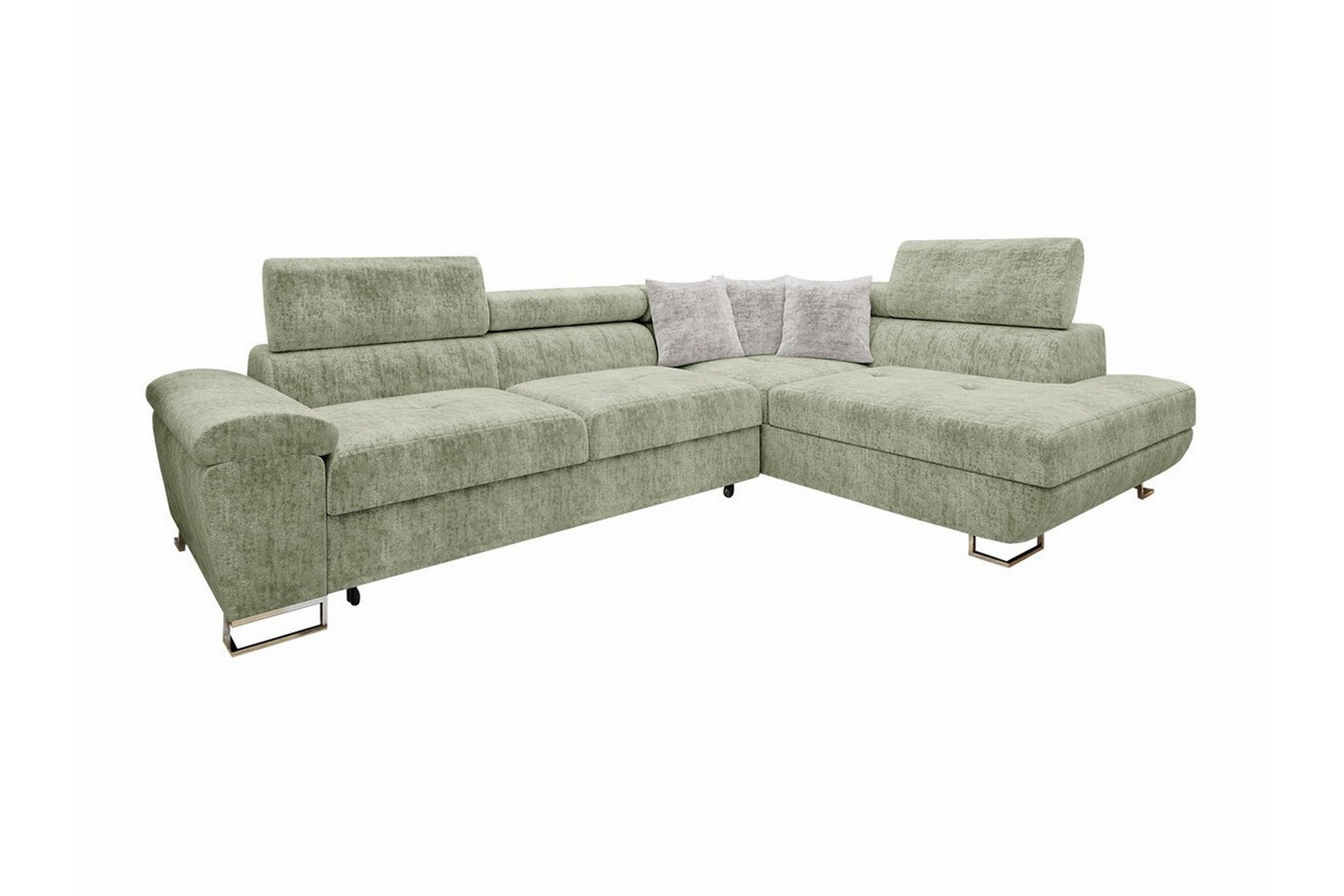 Reginia 4-personers Hjørnesovesofa Lysegrøn - Møbler | Trademax