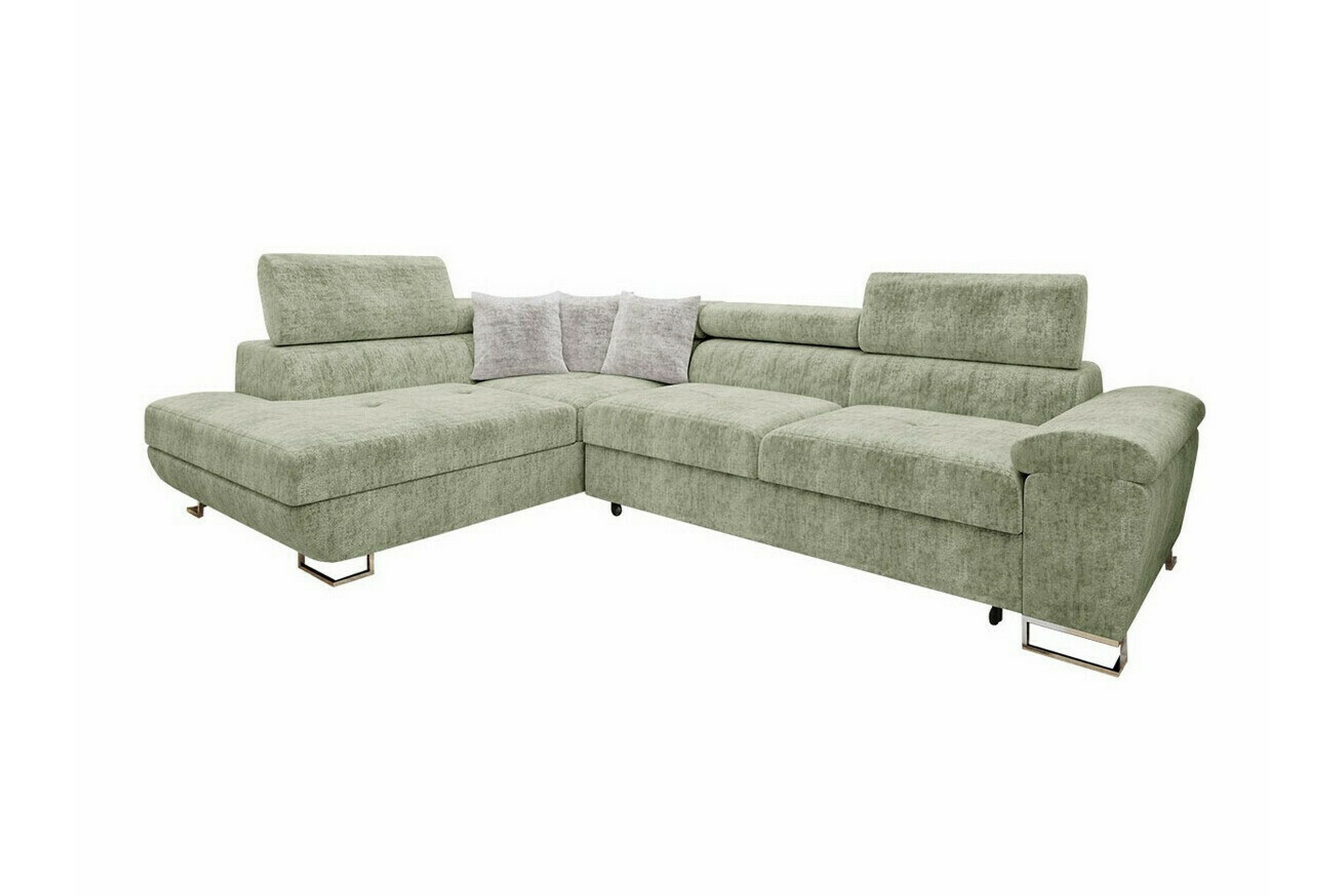 Reginia 4-personers Hjørnesovesofa Lysegrøn - Møbler | Trademax
