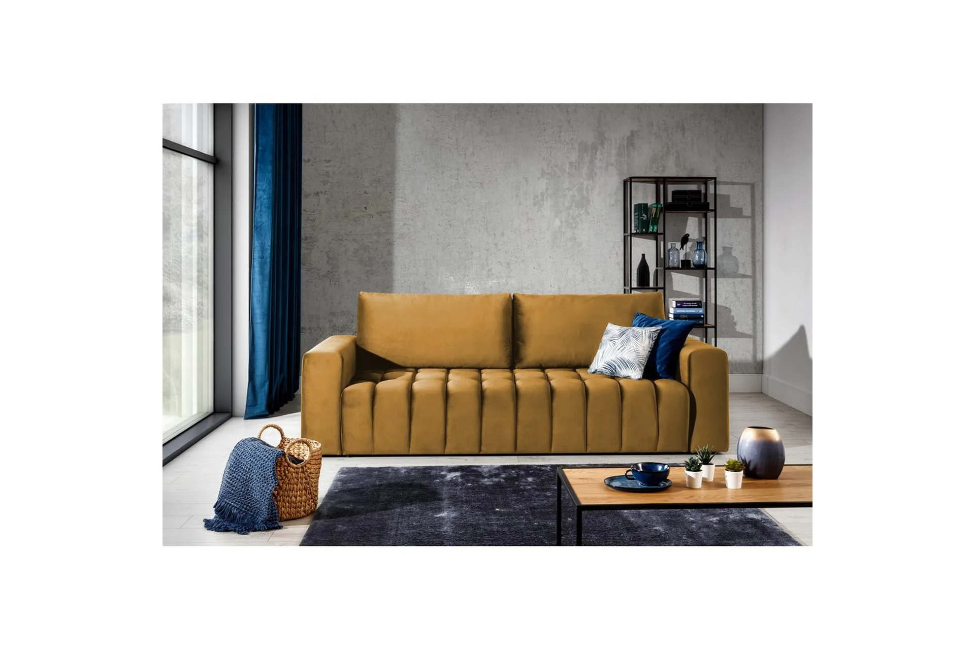 Sofa Eltap Lazaro 247x97x92 cm Monolith 48, Gul - Møbler | Trademax