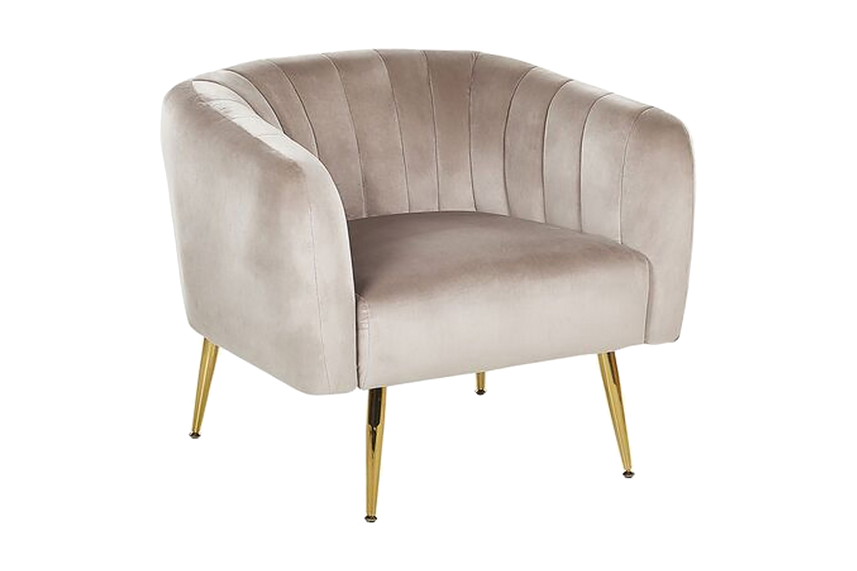 Amania Lænestol Velour/Grå - Møbler | Trademax