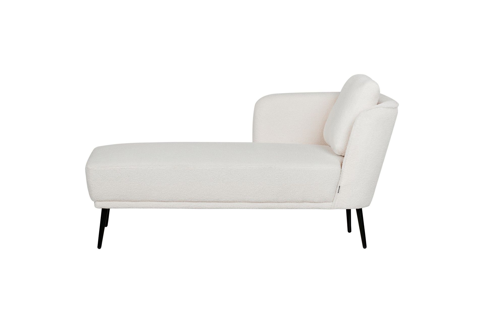 Uklund Chaiselong 148 cm Højre Sort/Hvid - Møbler | Trademax