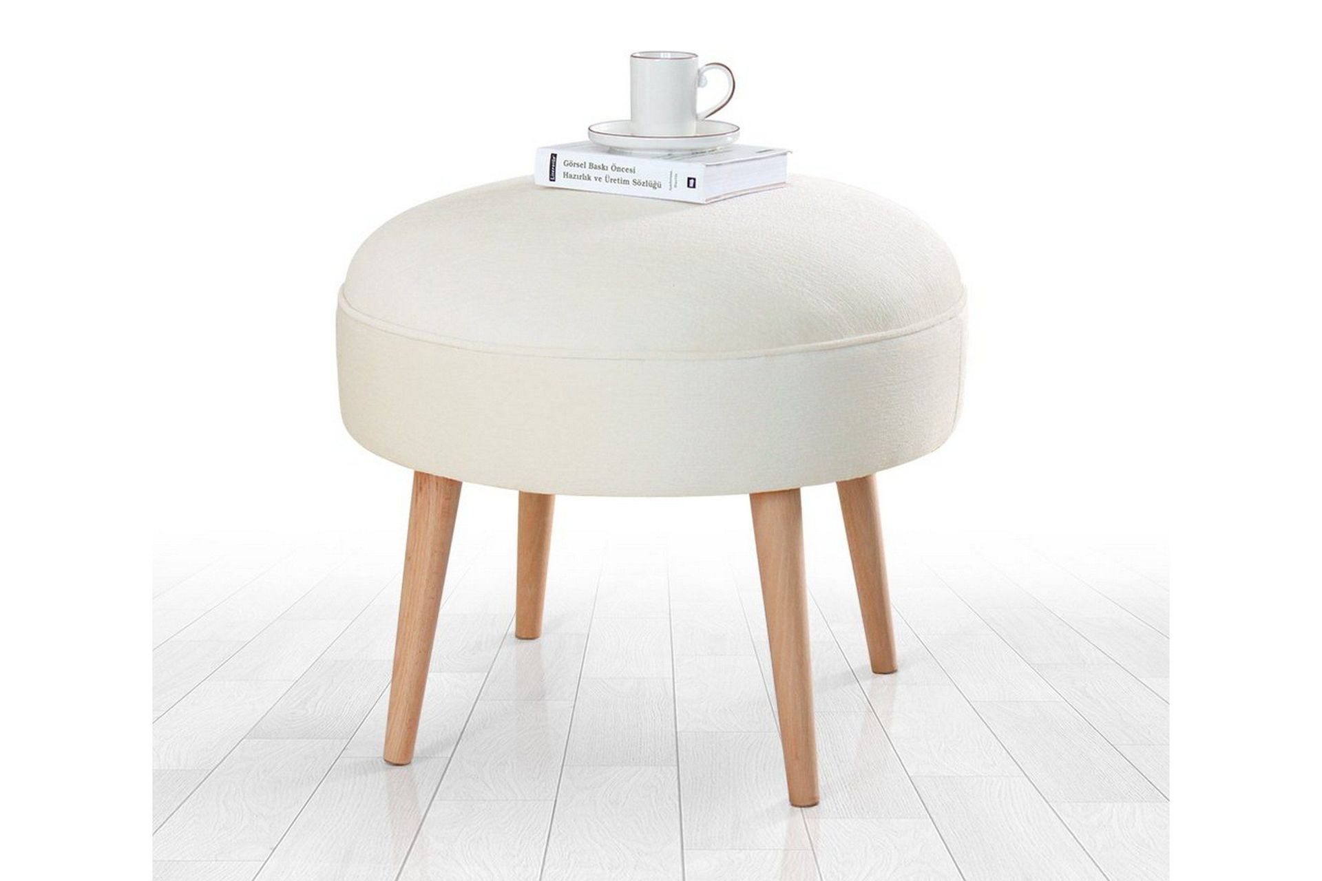 Graysen Puf 52 cm Creme - Møbler | Trademax