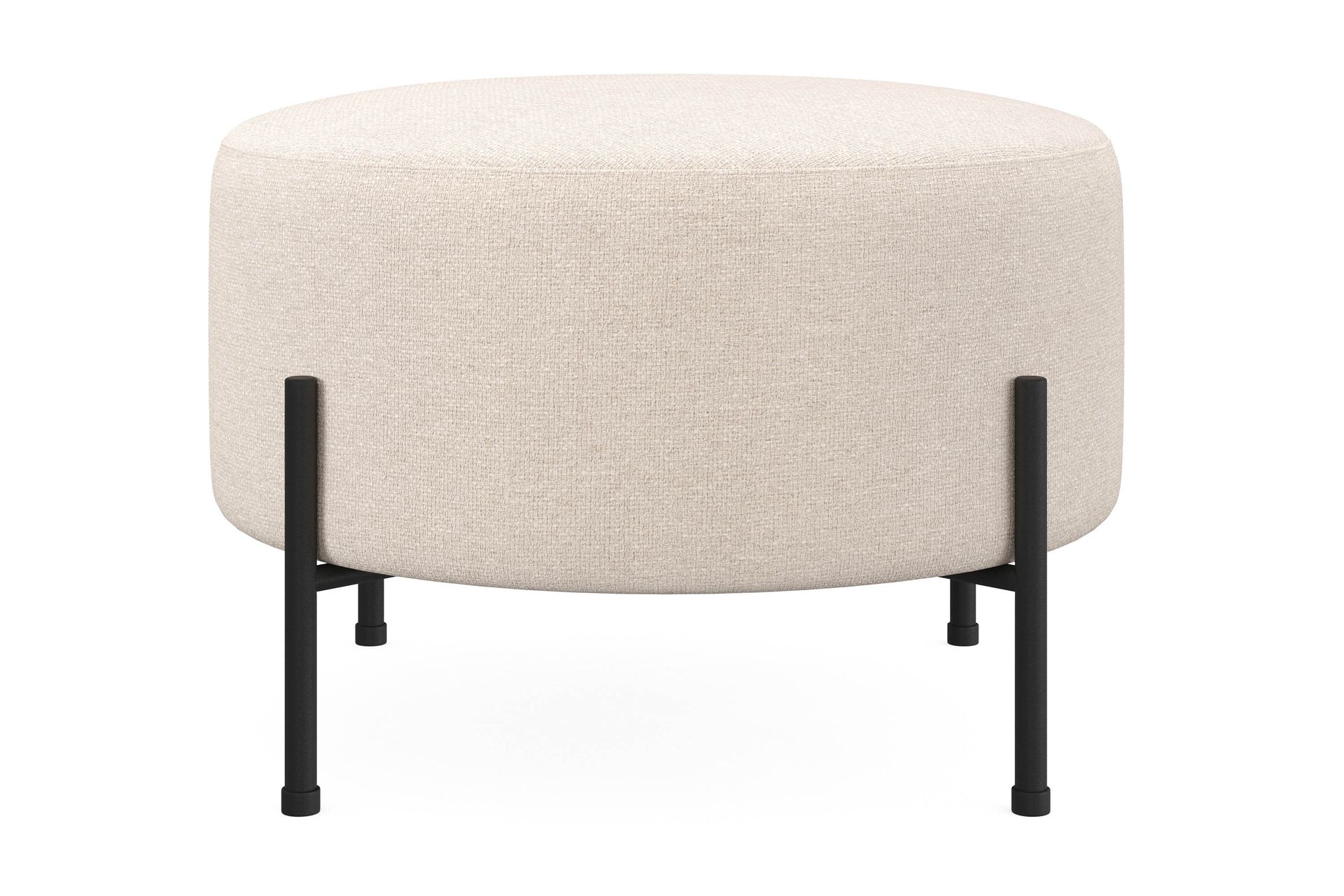Scandi Days Menard Compact Puf Rund 60 cm Beige - Møbler | Trademax