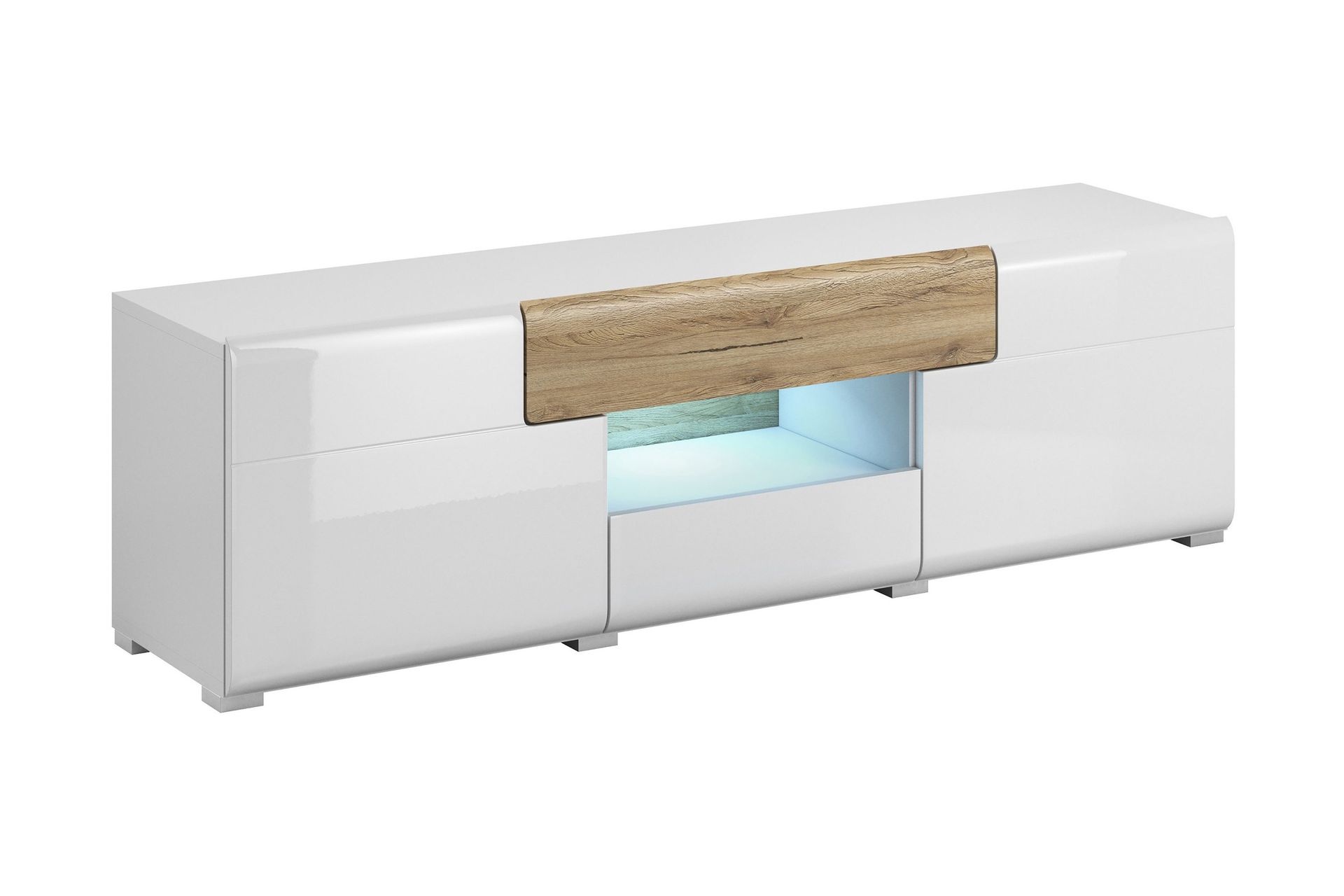 Saran tv-bord 159 cm Træ/hvid - Møbler | Trademax