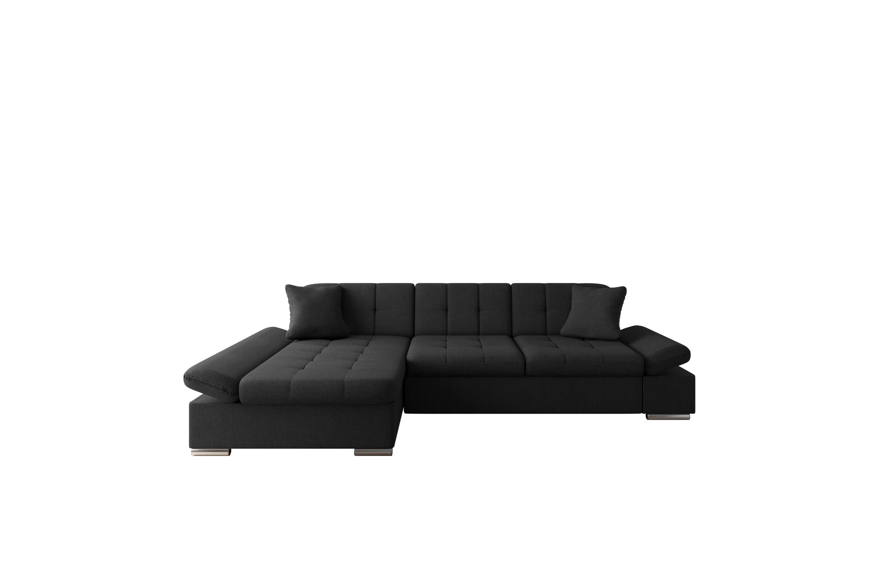 Vananda Sofa med Divan 3-seter Sort - Møbler | Trademax