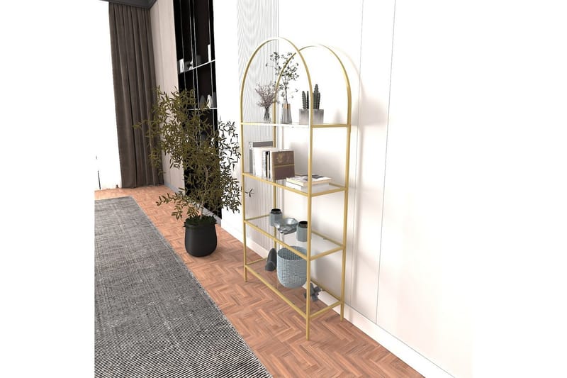 Monaia Bogreol 80 cm Guld - Opbevaring | Trademax