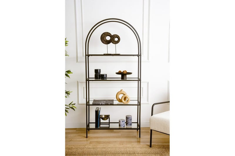 Monaia Bogreol 80 cm Sort - Opbevaring | Trademax