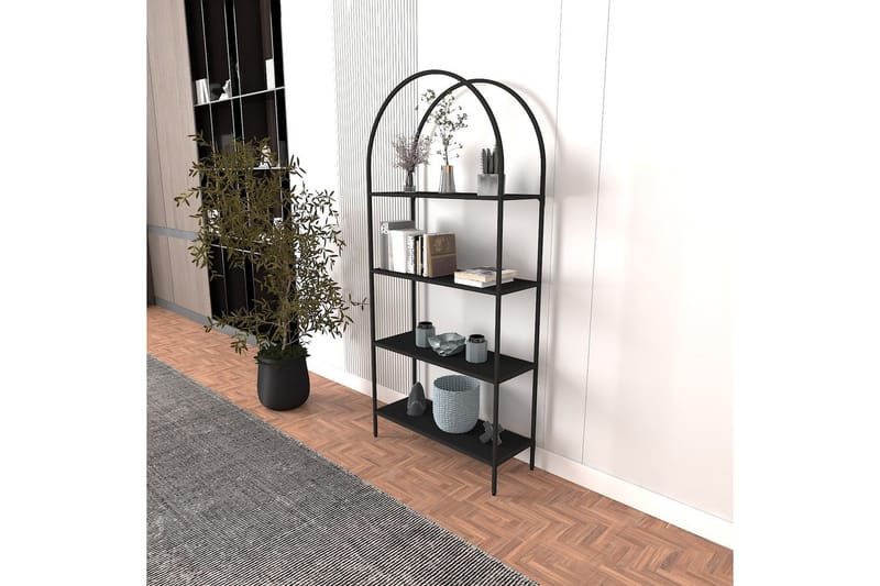 Monaia Bogreol 80 cm Sort - Opbevaring | Trademax