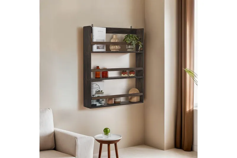 Teno Væghylde 73 cm Sort - Opbevaring | Trademax