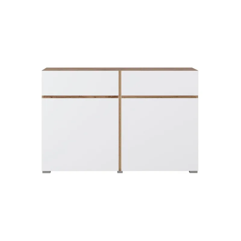 Skænk Cross 2 Døre med 2 Skuffer Hvid - Opbevaring | Trademax