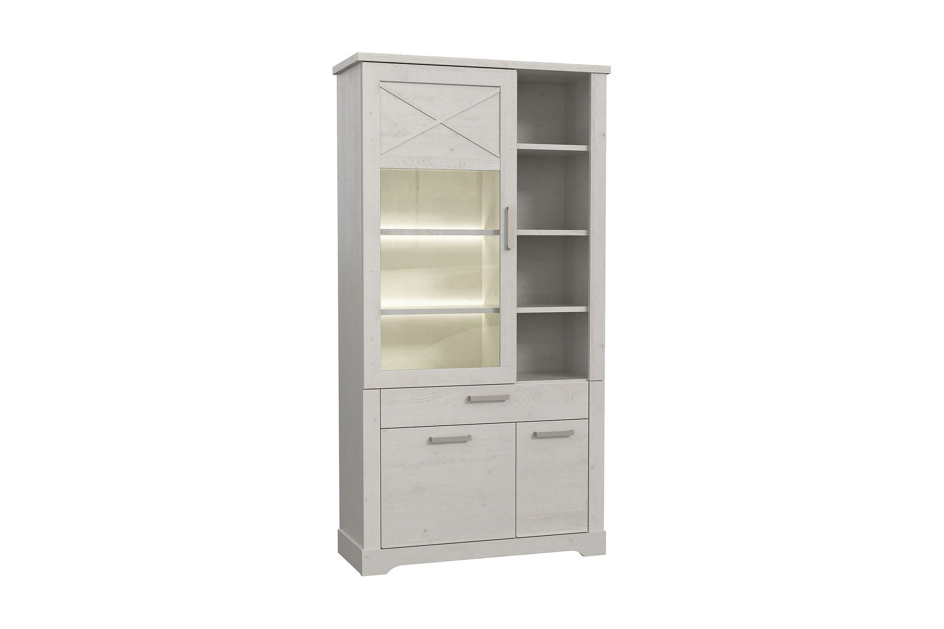 Svetis Vitrineskab 42x108 cm Hvid - Opbevaring | Trademax