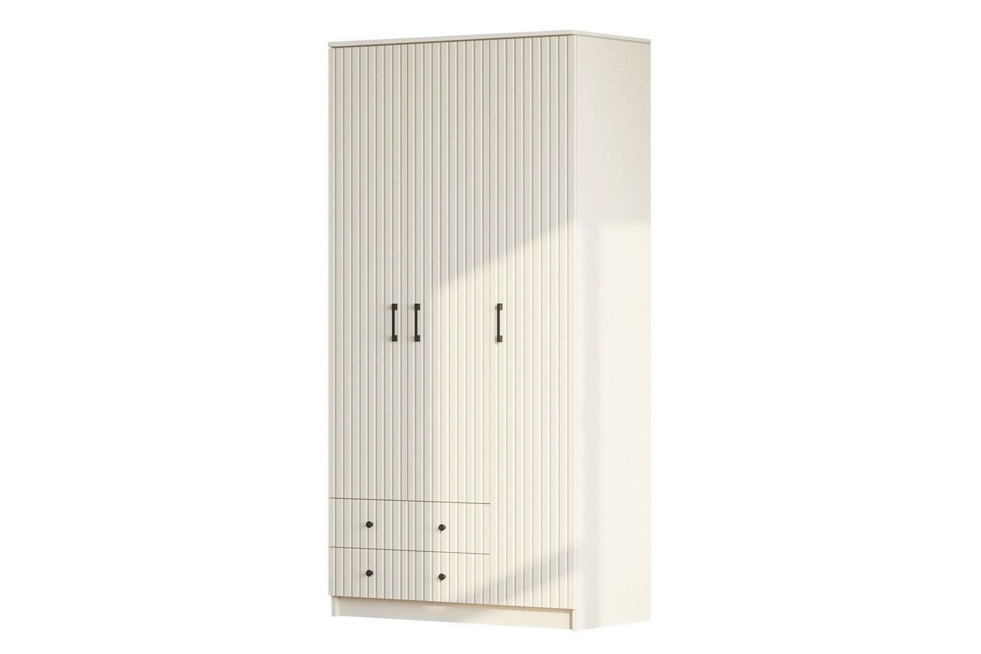 Ivon Garderobe 105x184 cm Mat Hvid - Opbevaring | Trademax